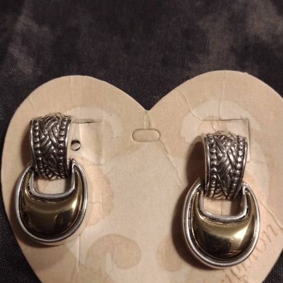 Brighton | Jewelry | Brighton Nwt Silvergold Tone Earrings | Poshmark